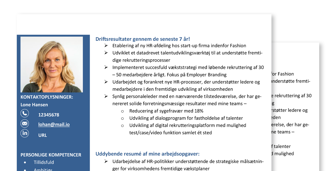 Skabeloner og arbejdsark